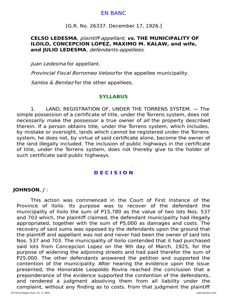 Torrens System Land Ownership Case | PDF | Justice | Crime & Violence