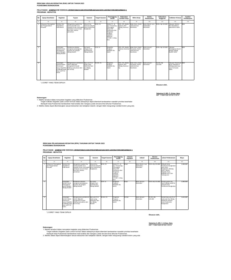 Ruk RPK DDHB Bumil 2023 | PDF