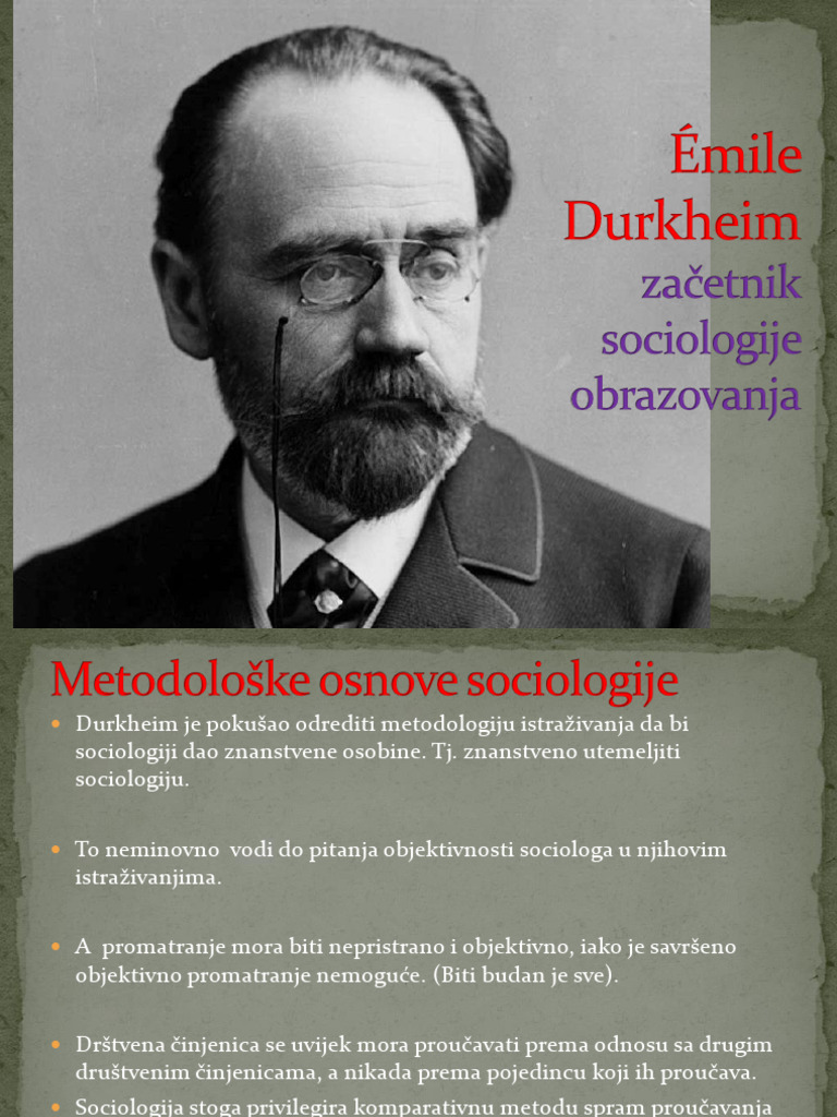 A Emile Durkheim Pdf