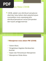 Proses Sertifikasi CDOB PBF di BPOM | PDF