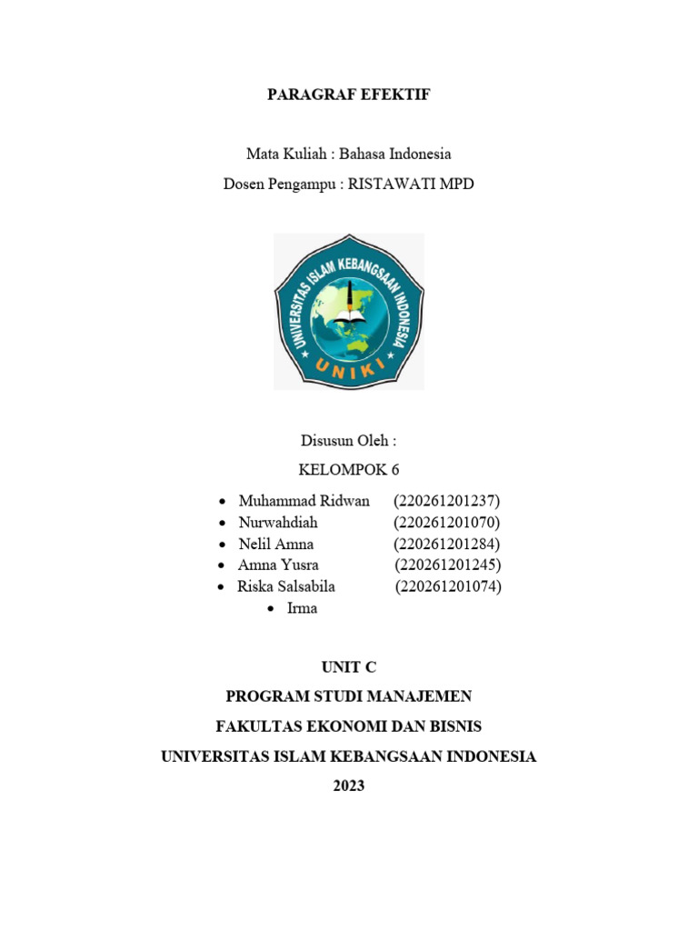 Makalah Paragraf Efektif | PDF | Komputer