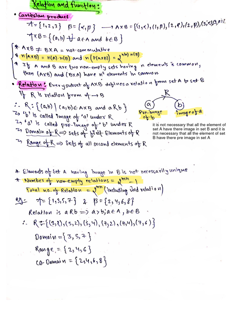 Relations and Functions | PDF