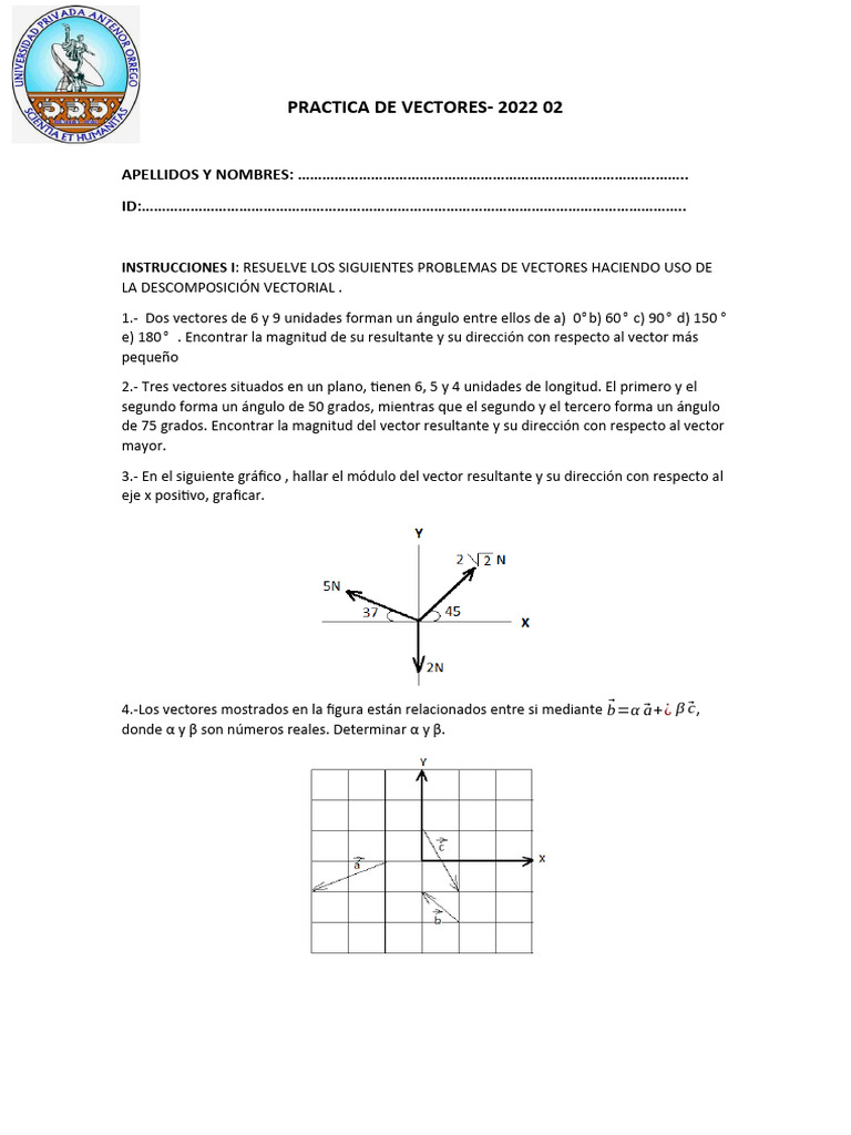 Practica de Vectores - Enfermeria-1 | PDF Practica de Vectores - Enfermeria-1 | PDF