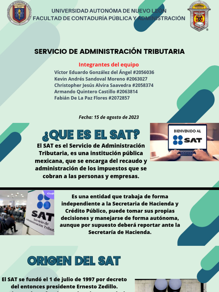 Qué es el SAT y su función en México | PDF