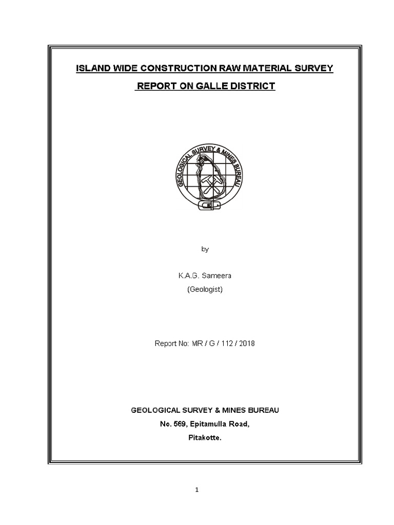 Galle Report | PDF