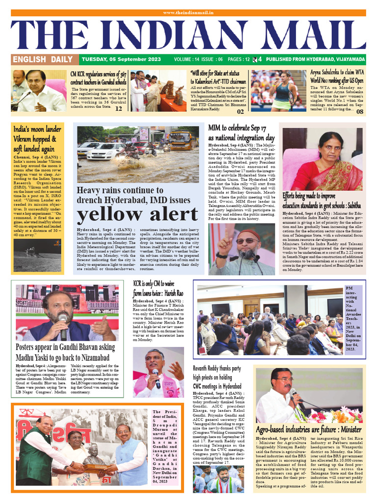 Sept-5 Indian Mail Pages Colour | PDF | Politics Of India