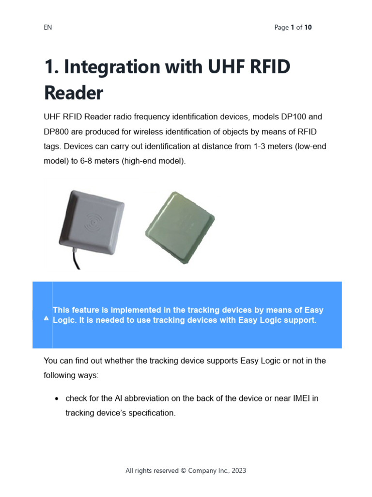 Integration With Uhf Rfid Reader | PDF