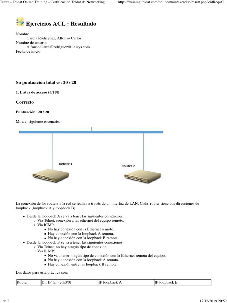 Ejercicios Practicos CTN | Descargar gratis PDF | Enrutador (Computación) | Dirección IP