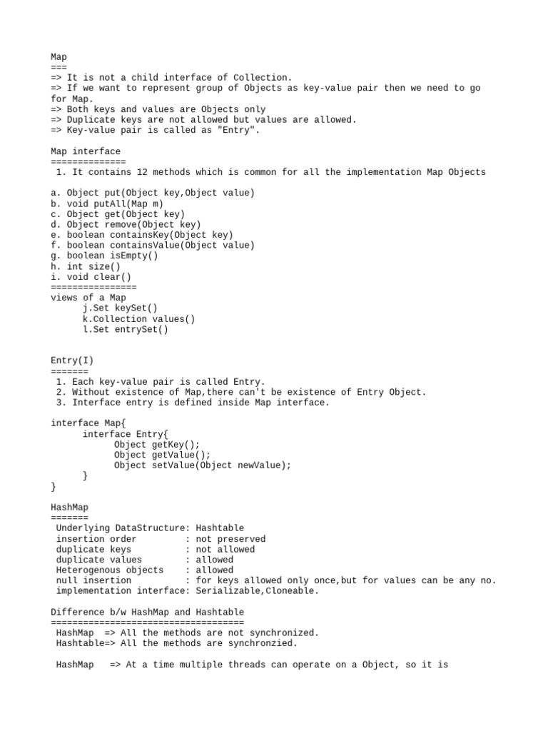 Mapnotes | Download Free PDF | Java (Programming Language) | Programming
