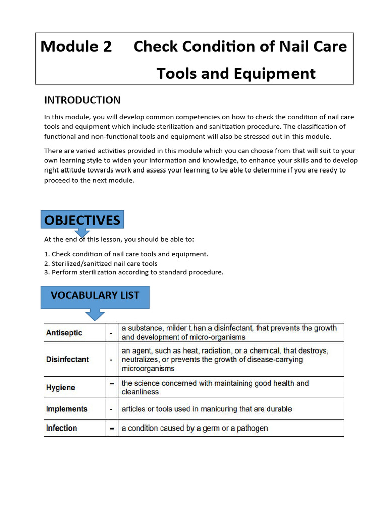 Nailcare Module Week2 | PDF