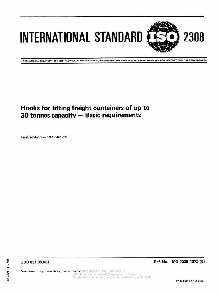 Iso-2308 1972 | PDF