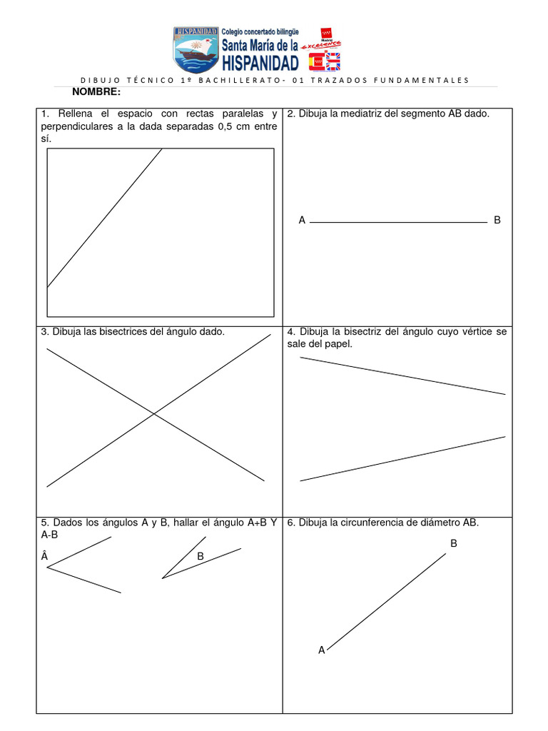 01 Ejercicio Trazados Fundamentales | PDF