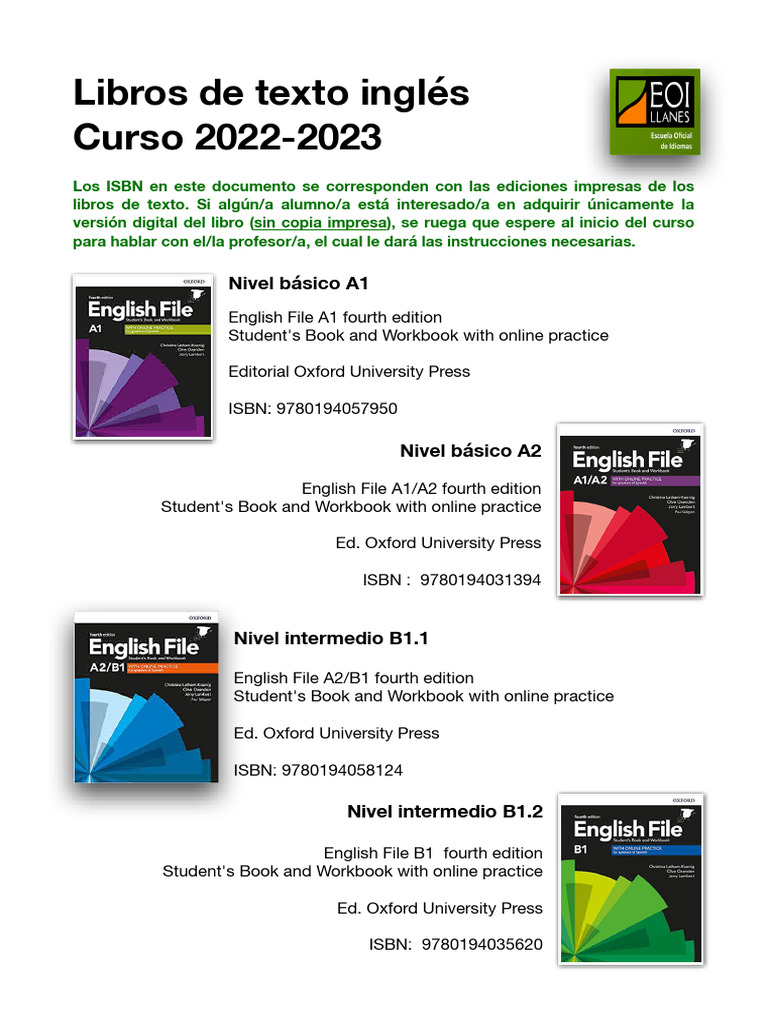 Libros de Texto Ingles Curso 23 - 24 | PDF
