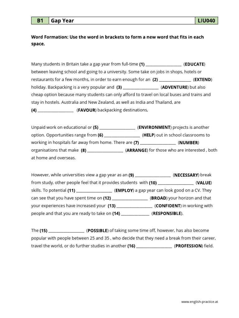 Liu040 Gap Year Hs | PDF