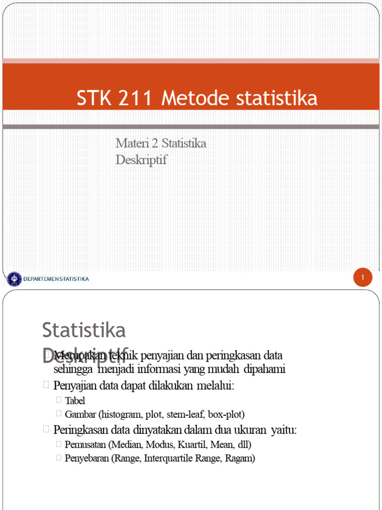 Materi 2 Statistik Deskriptif Pdf