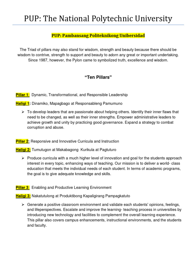 PUP-PILLARS_VM | PDF