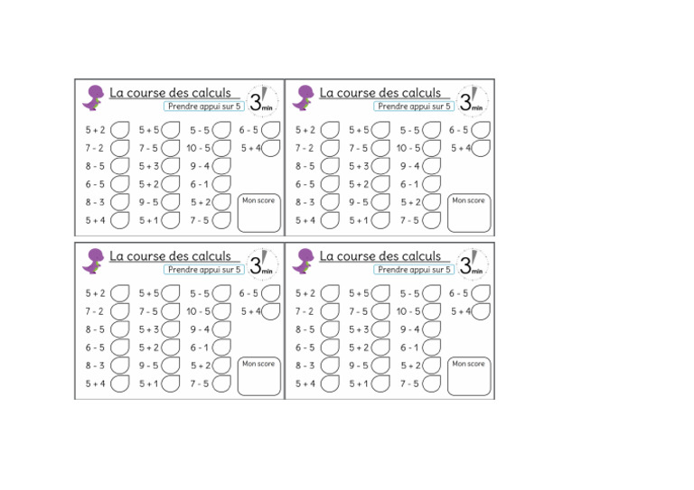 Calcul Flash n3 x4 | PDF