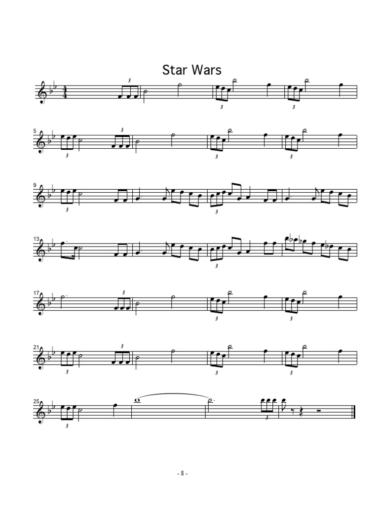 Star Wars Theme - Flute Music | PDF