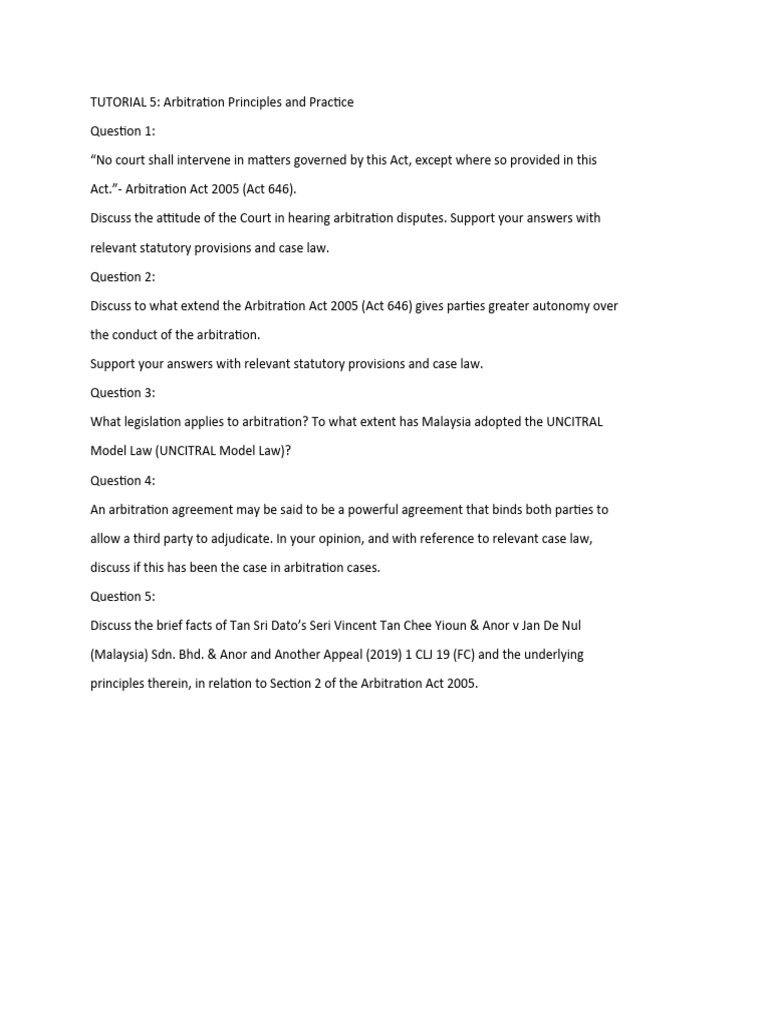 Tutorial 5 Ans | PDF