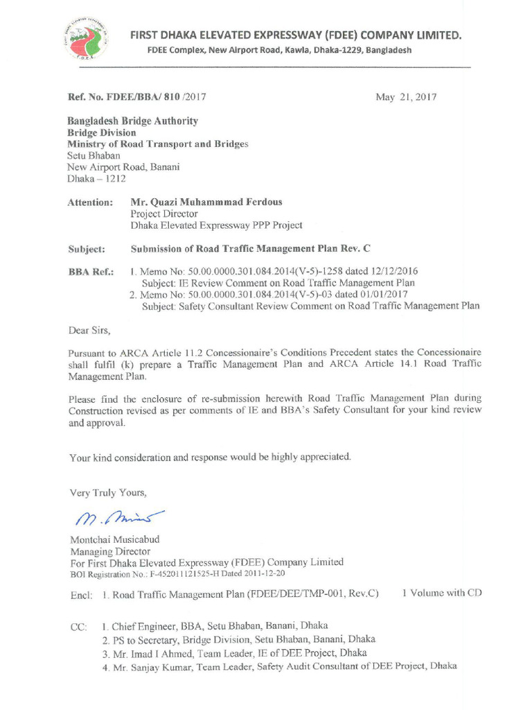 Road Traffic Management Plan FDEE Min | PDF