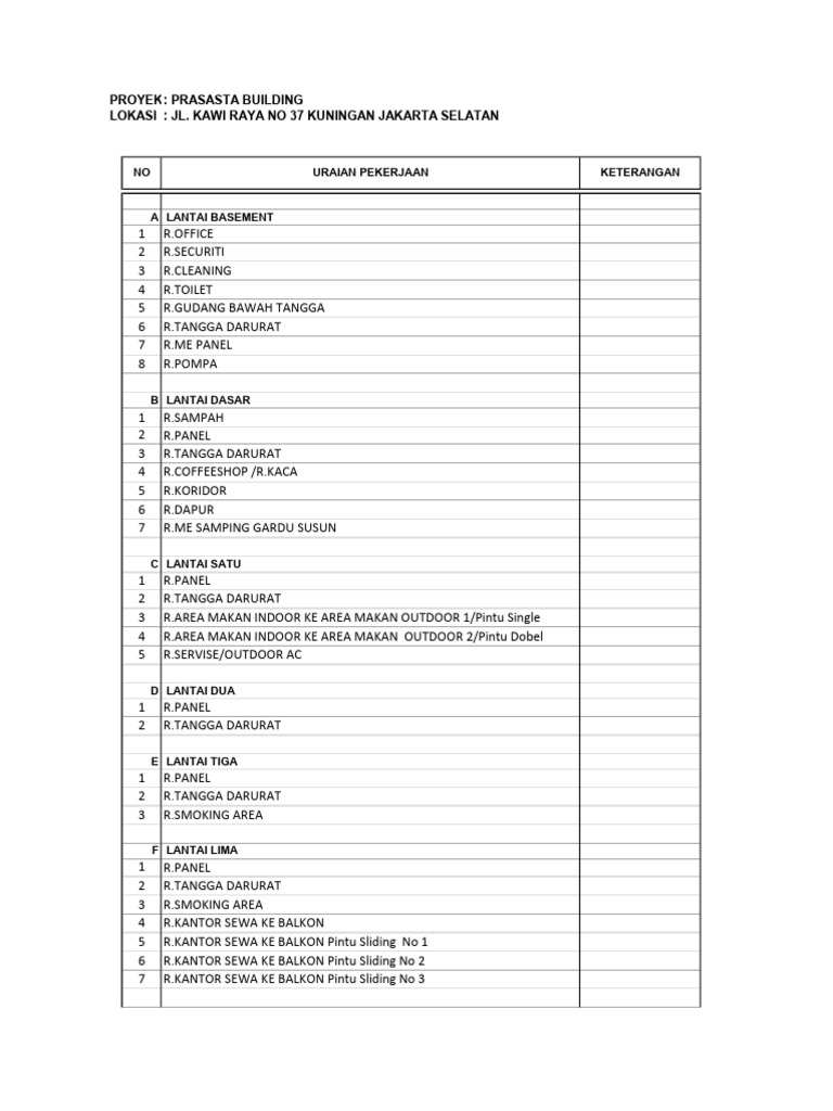 Prasasta Building Layout | PDF