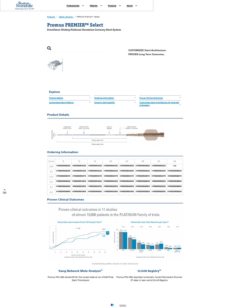PROMUS Premier™ Select - Boston Scientific | PDF | Science & Mathematics | Computers