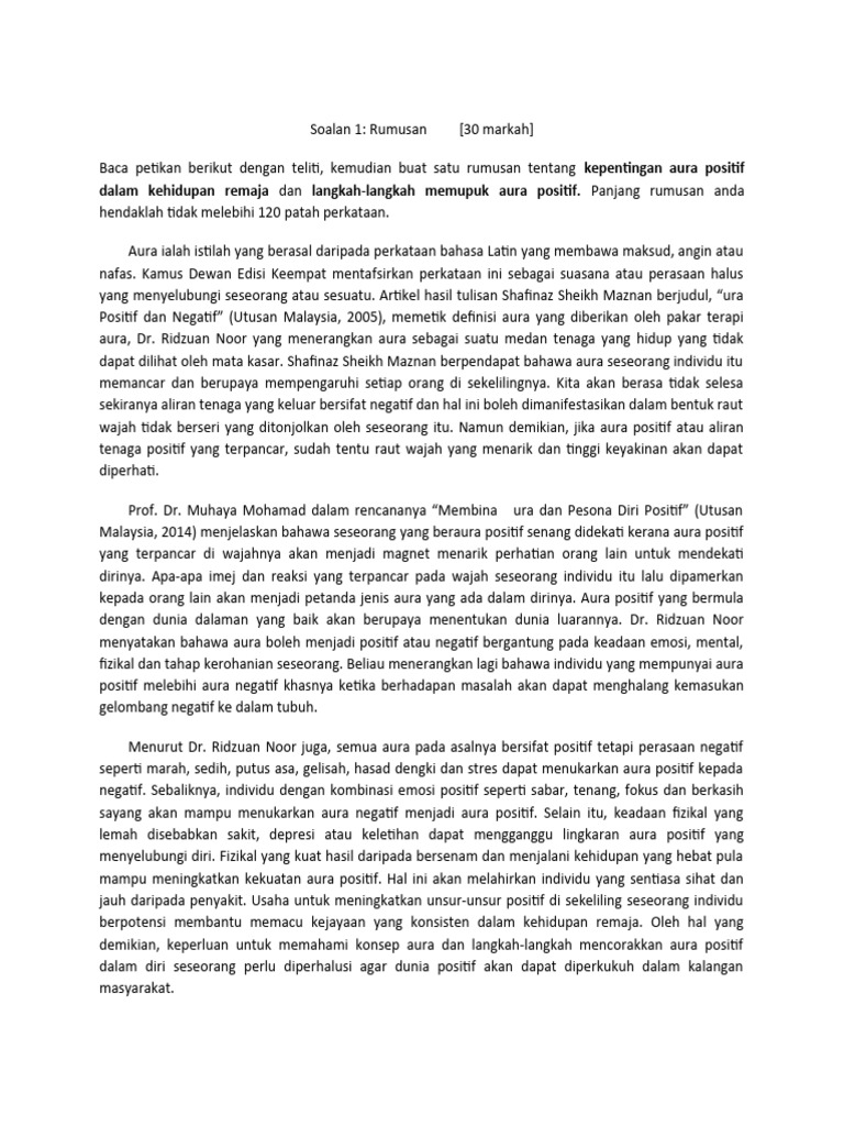 Soalan Rumusan | PDF