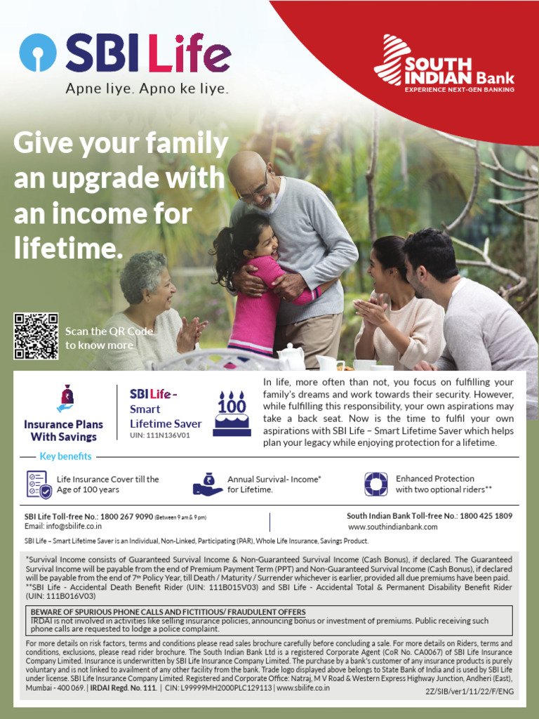 SBI Life Smart Lifetime Saver Plan | PDF | Business