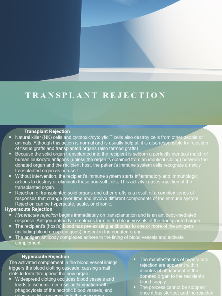 Transplant Rejection | PDF | Transplant Rejection | Organ Transplantation