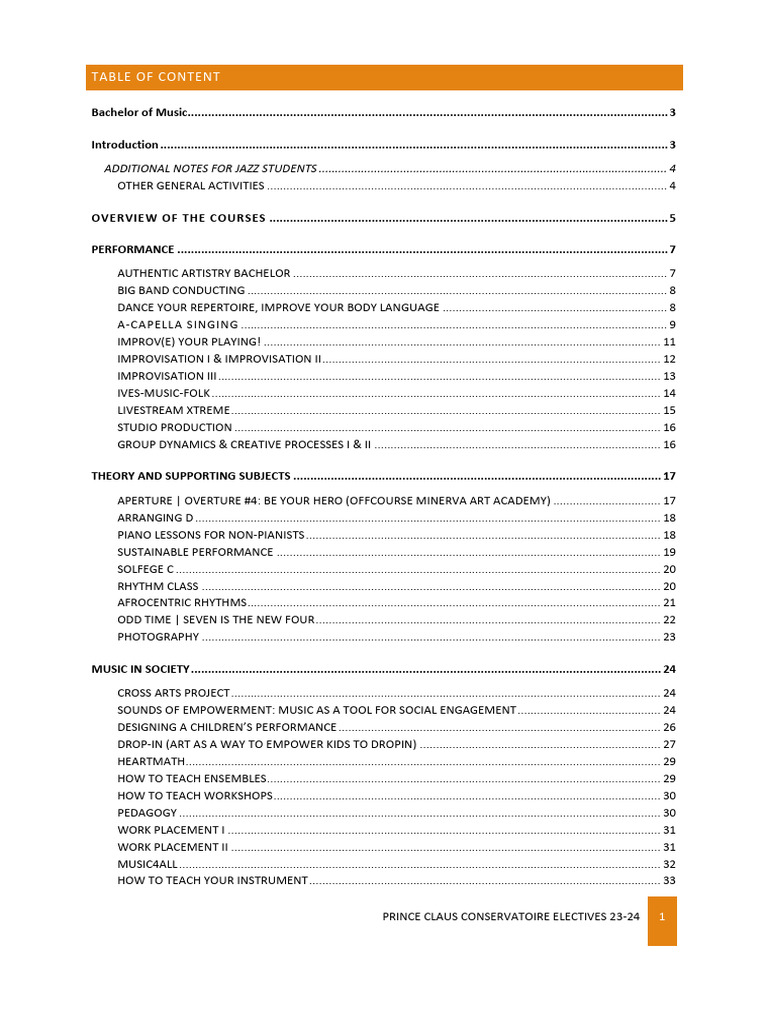 Electives Brochure 2023-2024 | PDF