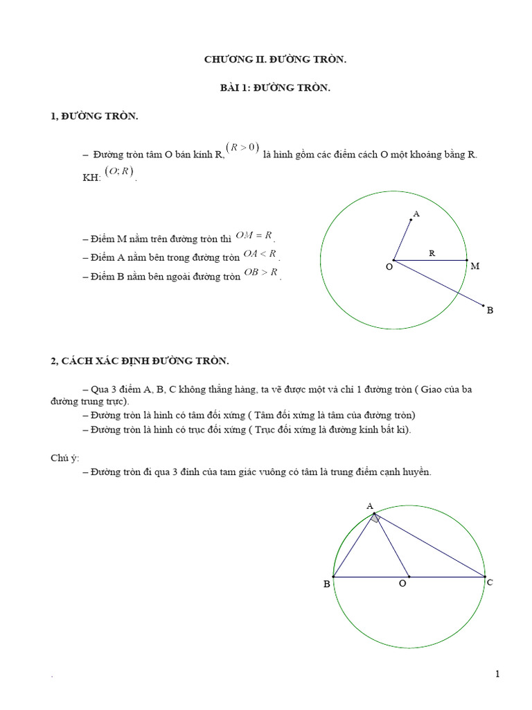 Toan 9 Co Ban Chuong II Duong Tron | PDF