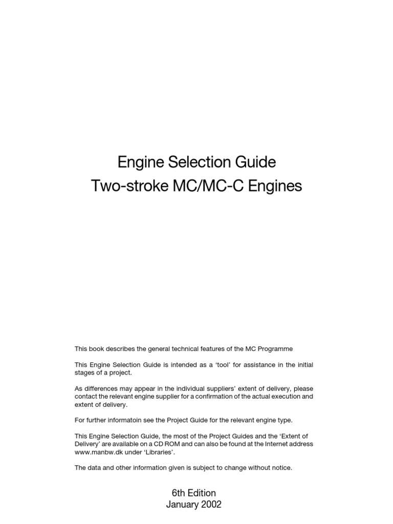 Engine Selection Guide | PDF | Turbocharger | Inline Four Engine Engine Selection Guide | PDF | Turbocharger | Inline Four Engine