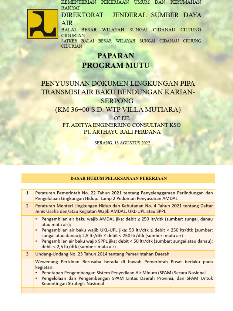 Paparan Rencana Kerja | PDF