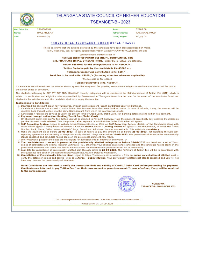 Allotment Order | PDF | Payments | Credit Card