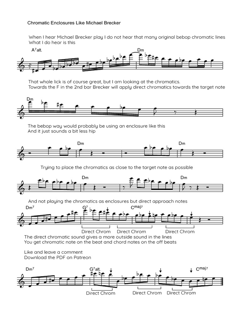 2023-20 0307 Short - Chromatic Enclosures Like Michael Brecker | PDF