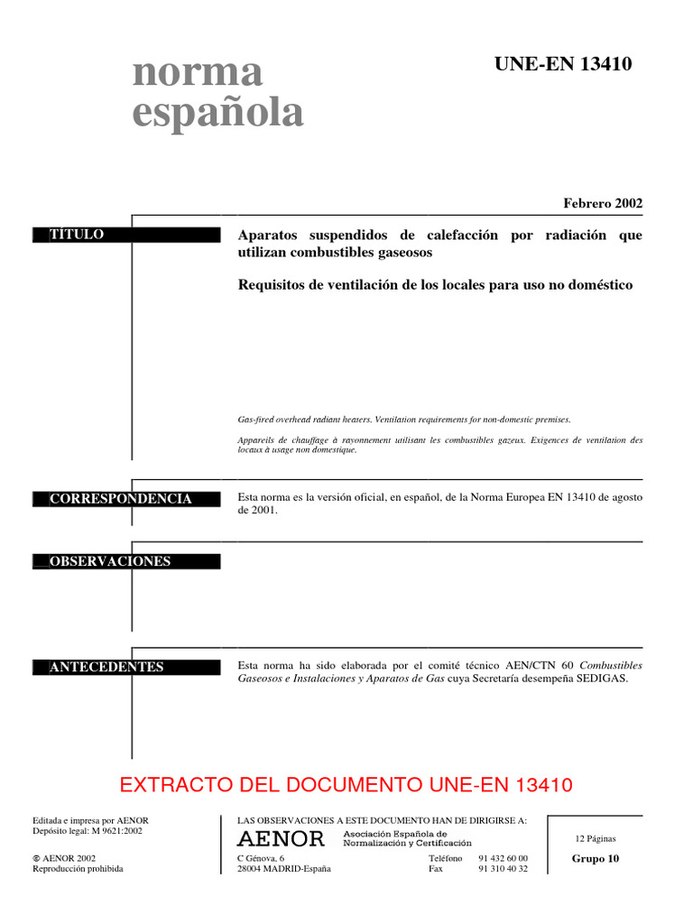 (Ex) Une-En 13410 2002 | PDF