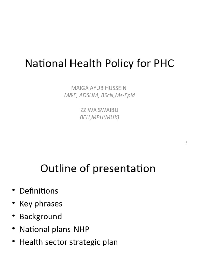 PHC Policy | PDF | Preventive Healthcare | Uganda