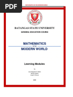 Module 1 The Nature of Mathematics. Mathematics in Our World | PDF ...