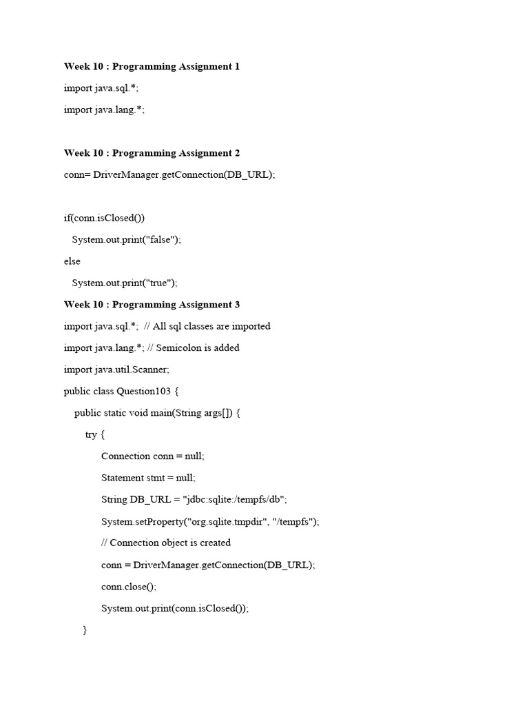 Nptel Week10 Assignment Solutions | PDF