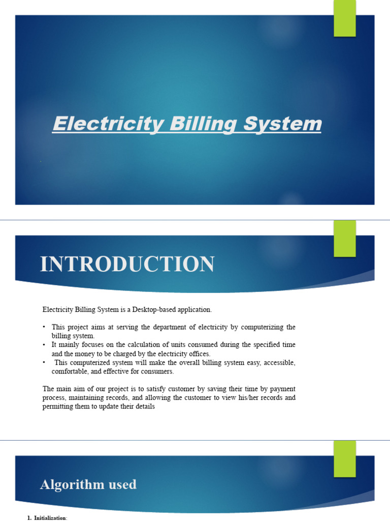 Electricity Billing System | PDF