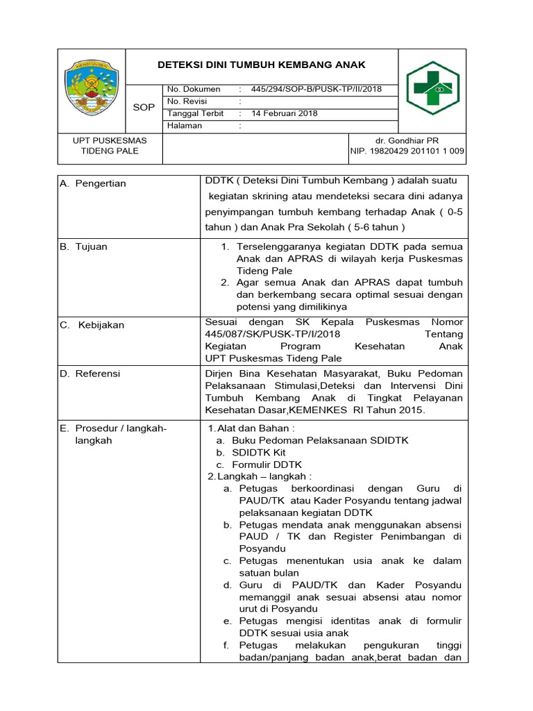 Sop DDTK | PDF | Karier & Perkembangan | Pengembangan Diri