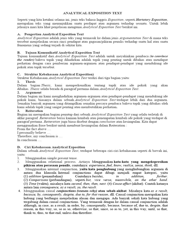 Materi Analytical Exposition Text | PDF