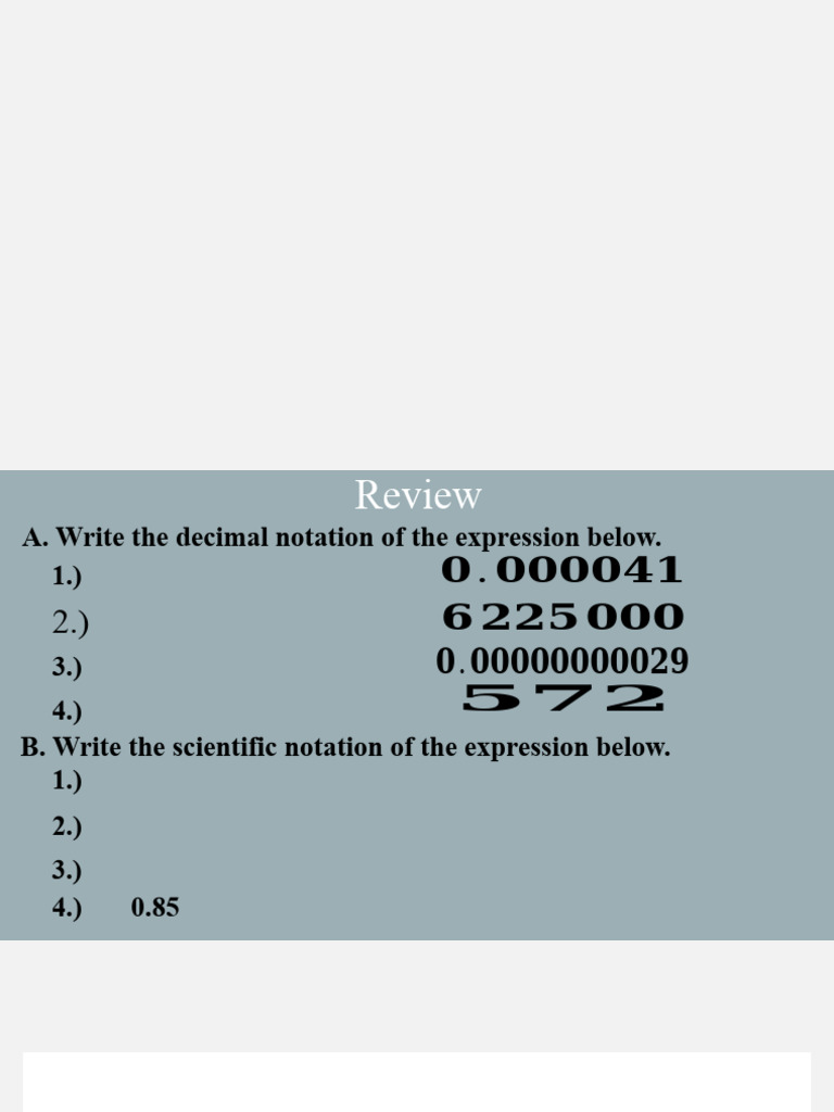 Q2 5b Scientific Notation Addition Subtraction Multiplication