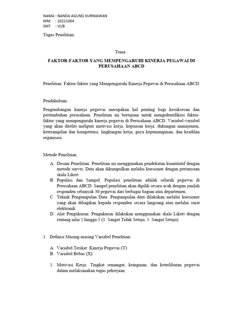 Tugas Penelitian Nanda Agung Kurniawan | PDF