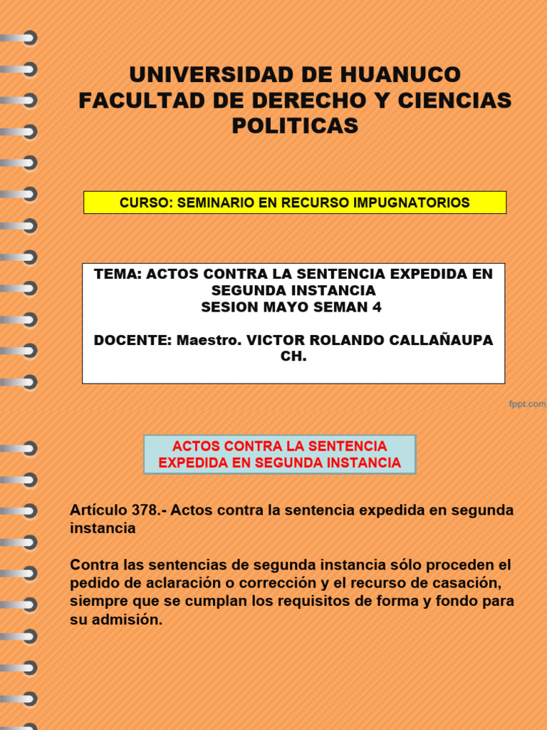Recurso Impug Ex Fin | PDF | Apelación | Caso de ley