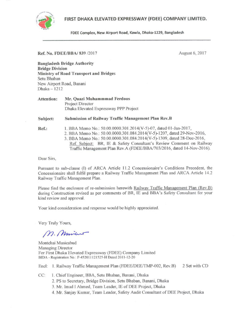 Railway Traffic Management Plan FDEE Min | PDF