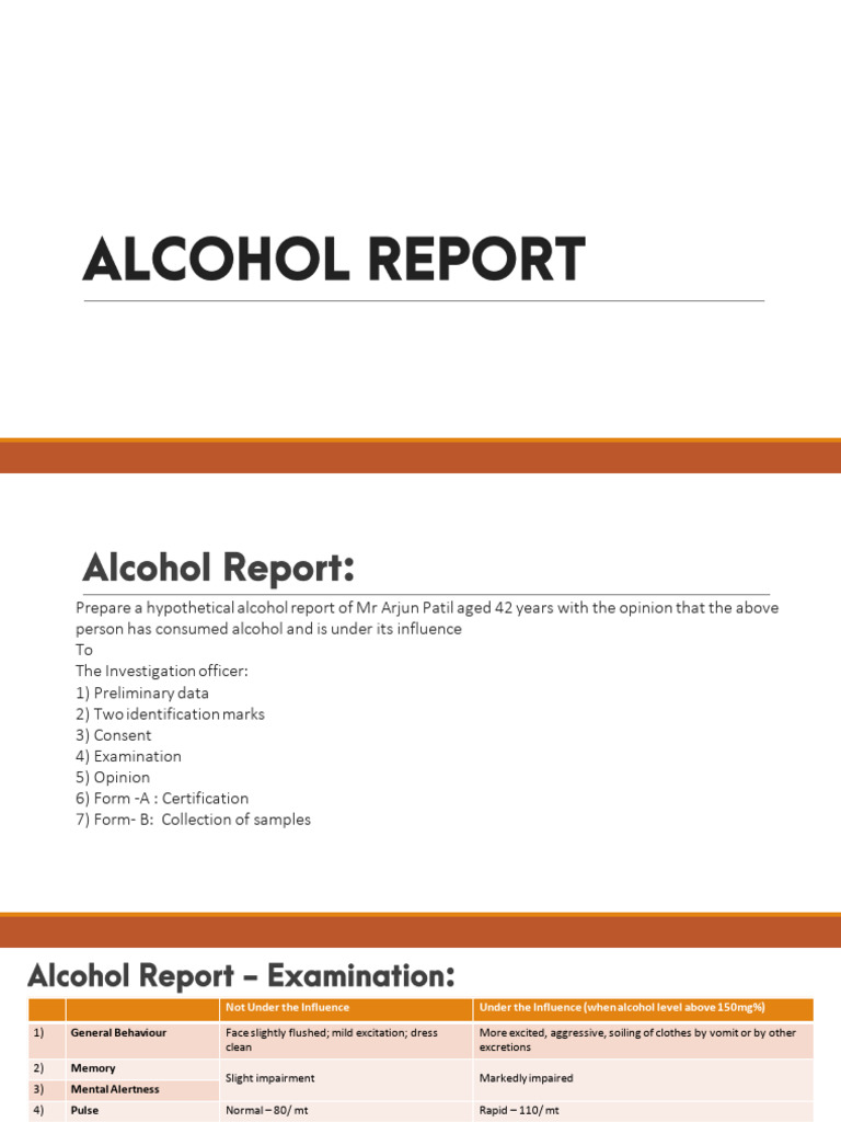 Alcohol Report | PDF