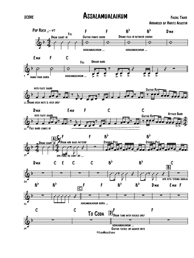 Assalamualaikum in Fmajor | PDF