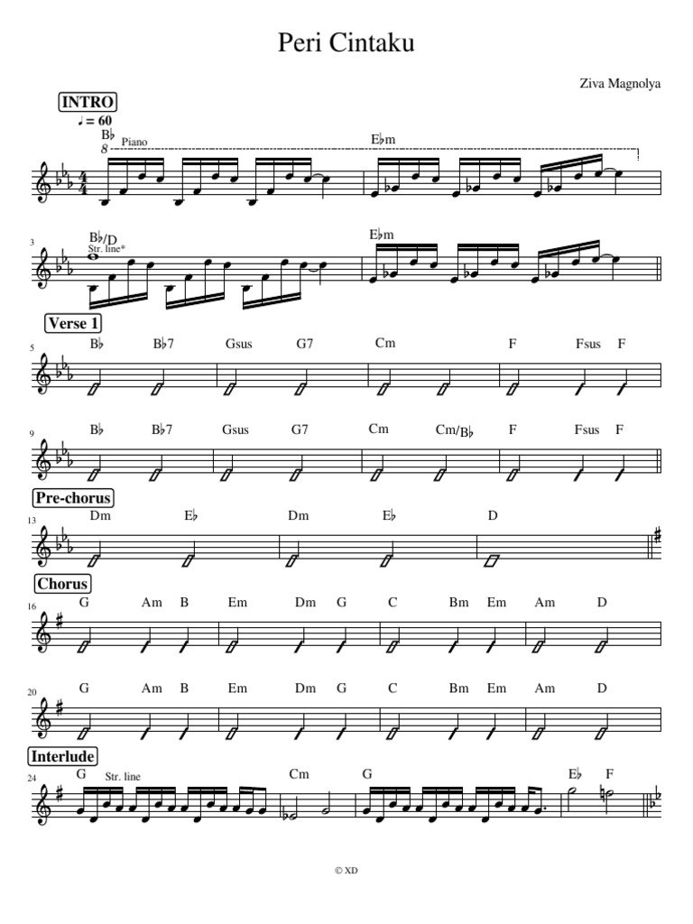 Peri Cintaku (Lead Sheet) | PDF
