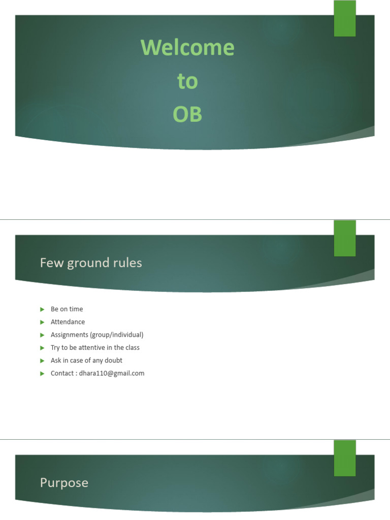 Introduction To OB | PDF | Psychology | Behavior